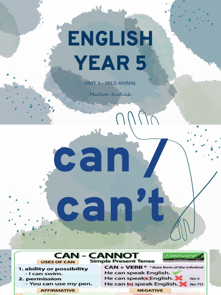English Year 5: Unit 3 - Wild Animal Madam Nadiah | PDF