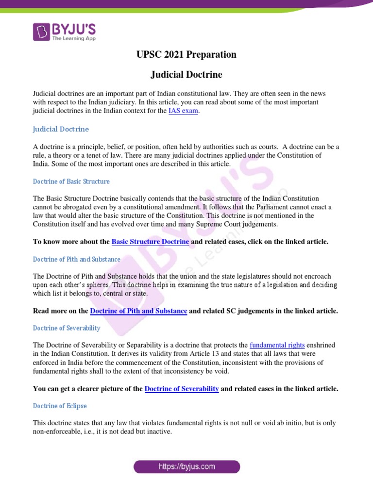 judicial-doctrine-upsc-notes-pdf-judiciaries-constitution