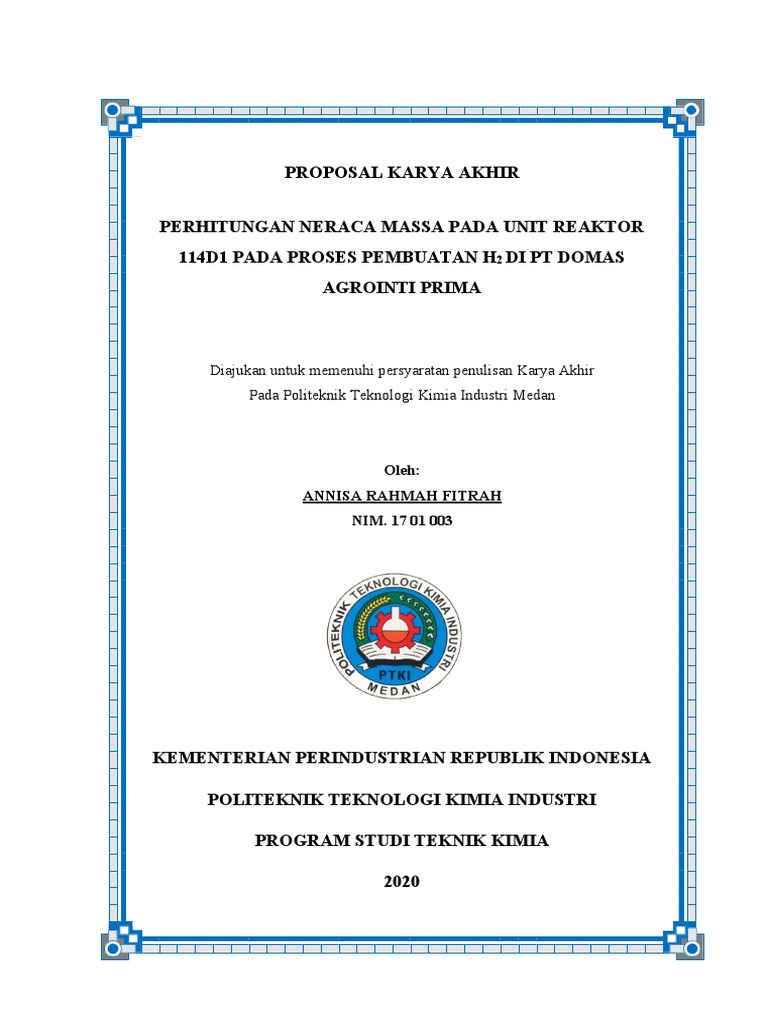 Proposal Karya Akhir513 | PDF