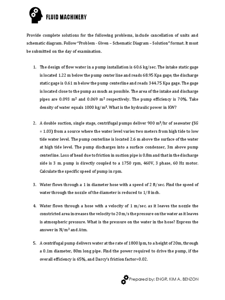 Problem Set Number 1 | PDF | Turbine | Pump