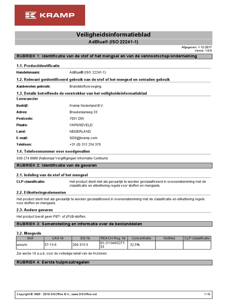 Adblue (ISO 22241-1) V2 24-04-2019 | PDF
