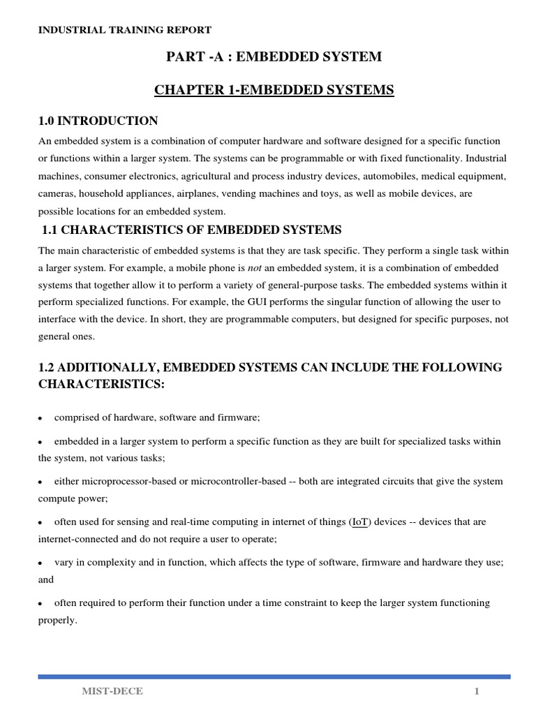 Embedded Systems | PDF | Embedded System | Central Processing Unit