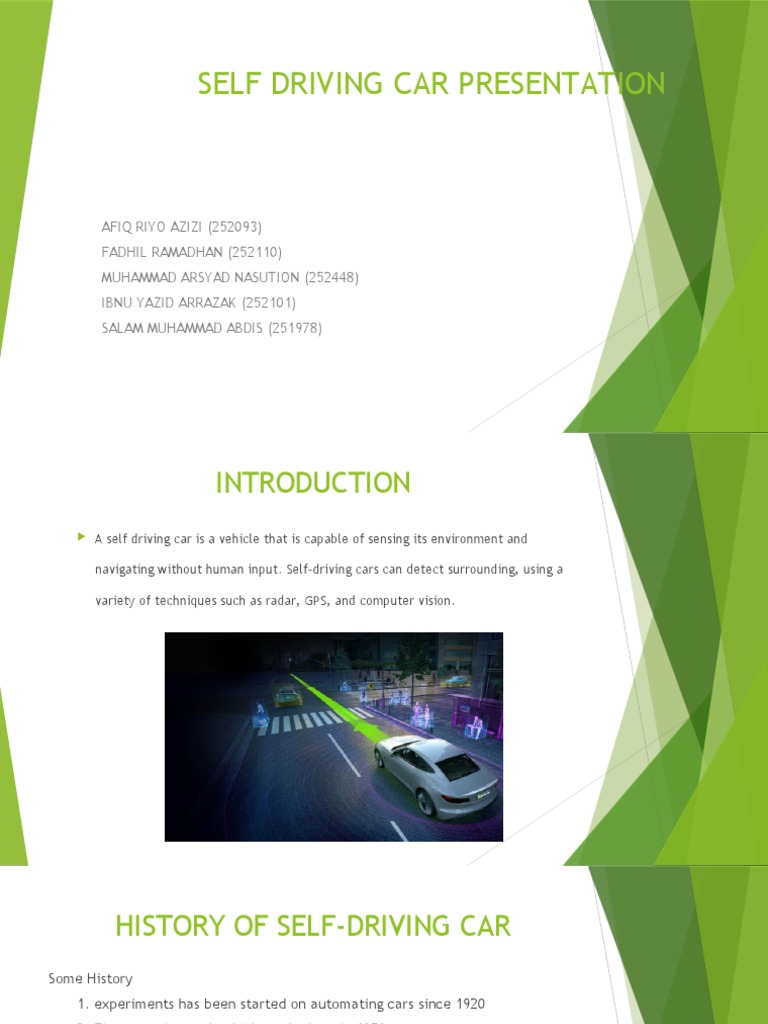 Self Driving Car Presentation | PDF | Business | Technology & Engineering