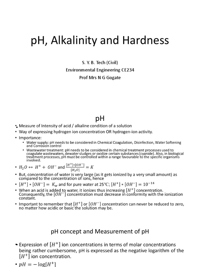Alkalinity and Hardness | PDF | Alkalinity | Carbonate