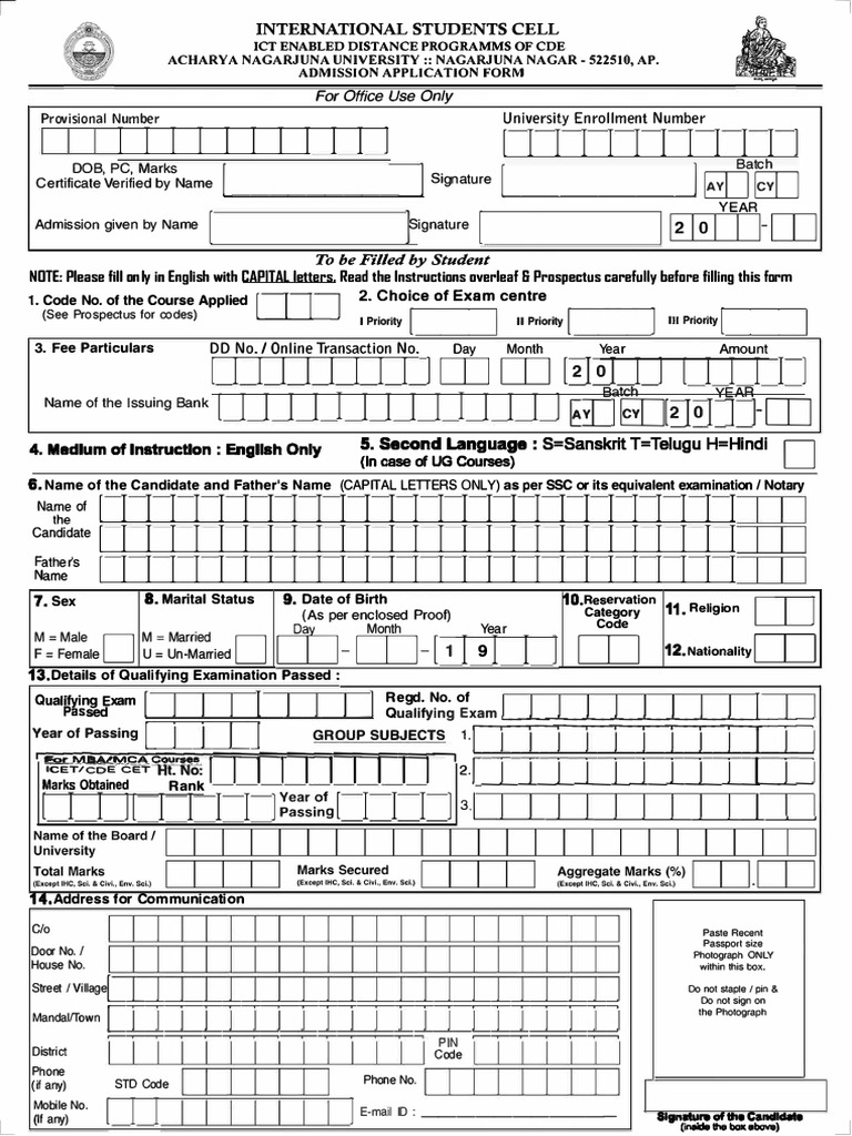 ANU ISC ICT Application Form | PDF | Business