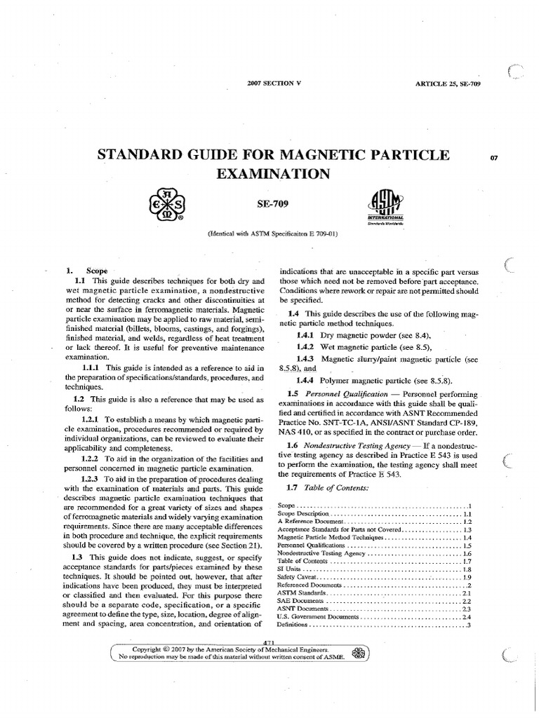 SE-709-07 Guide For MPI | PDF