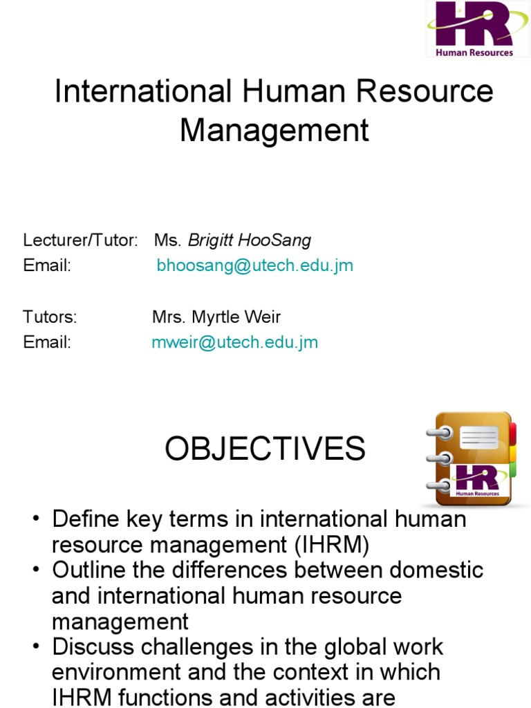 International Human Resource Management: Bhoosang@utech - Edu.jm | PDF ...