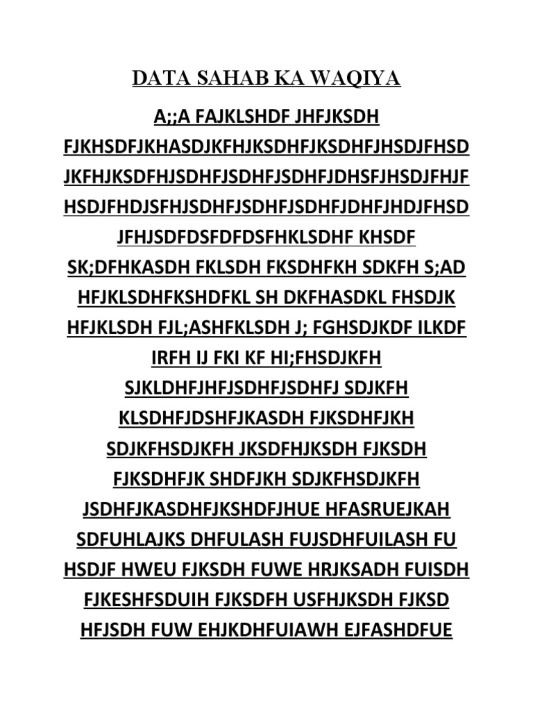 Data Sahab Ka Waiya | PDF | Social Science | Law