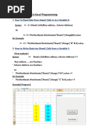 VBA Cheat Sheet, Sheets and Ranges - 2015 Kelly | PDF | Microsoft Excel | Array Data Structure