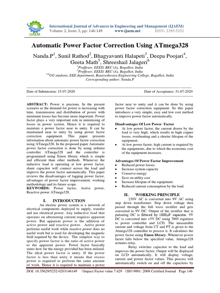 Automatic Power Factor Correction | PDF | Rectifier | Ac Power