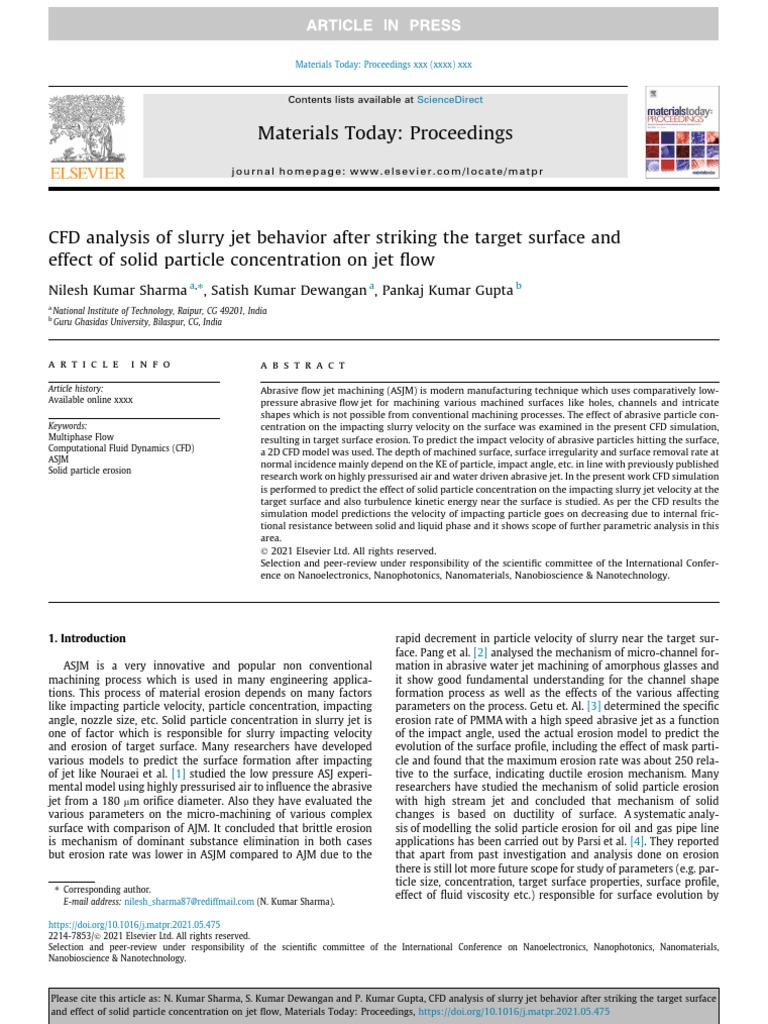 CFD Study of Slurry Jet Impact Dynamics | PDF | Computational Fluid ...