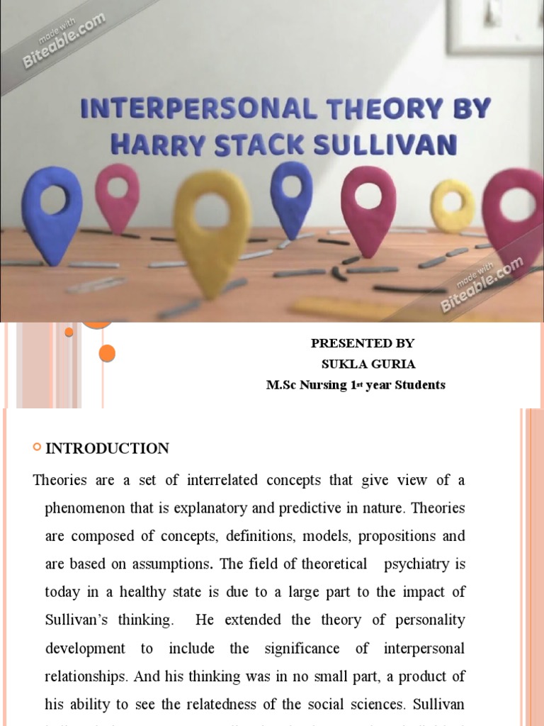 Sullivans Interperosnal Theory Presented by Sukla Guria | PDF ...