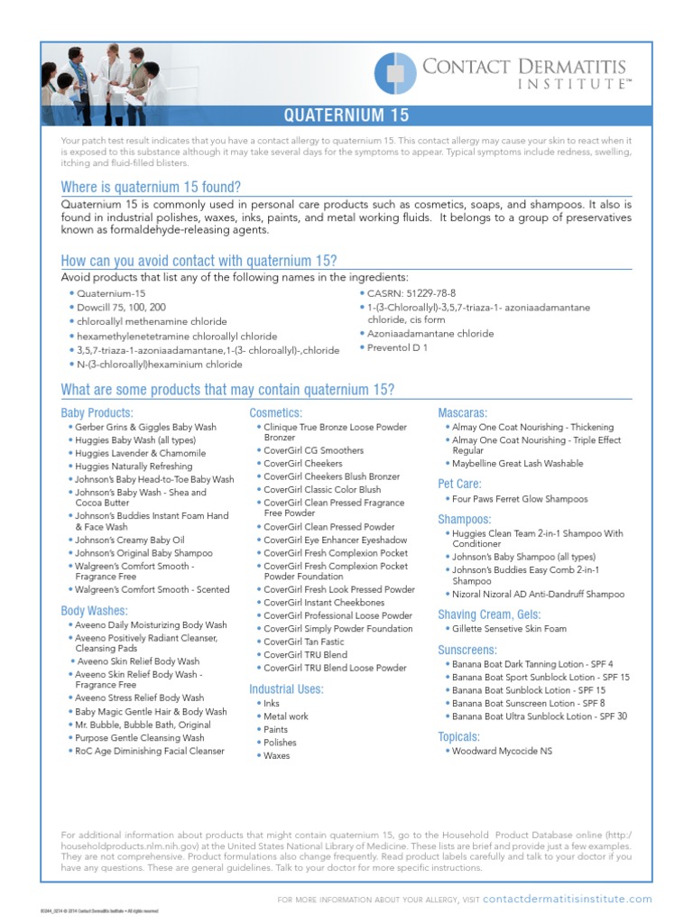 Quaternium 15: Where Is Quaternium 15 Found? | PDF | Sunscreen | Shampoo
