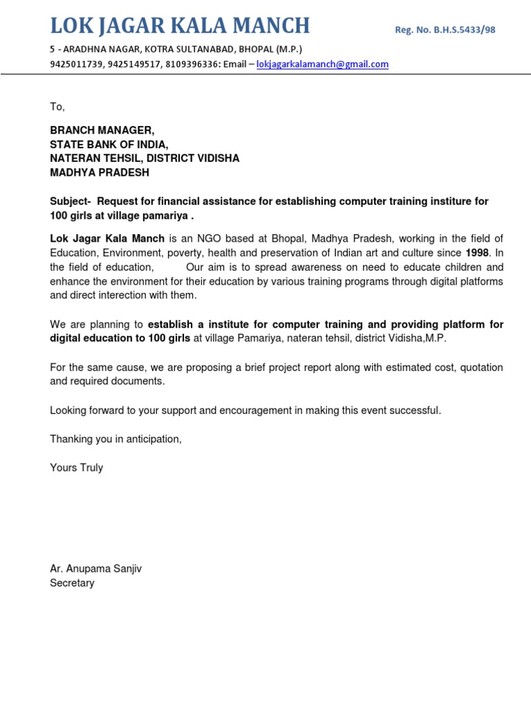 Computer Training Proposal Letter | PDF | Policy | Human Nature