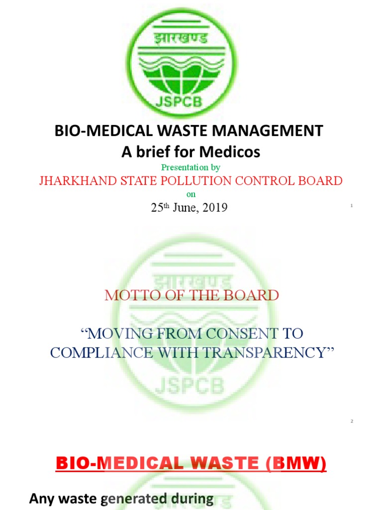 Guidance on Biomedical Waste Management Regulations for Healthcare ...