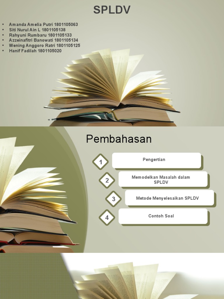 Metode Penyelesaian SPLDV | PDF