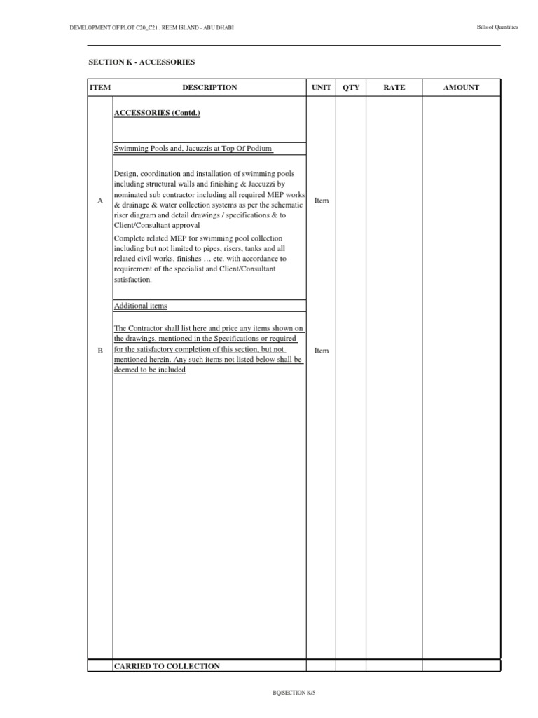 Boq Swimming Pool PDF Free | PDF