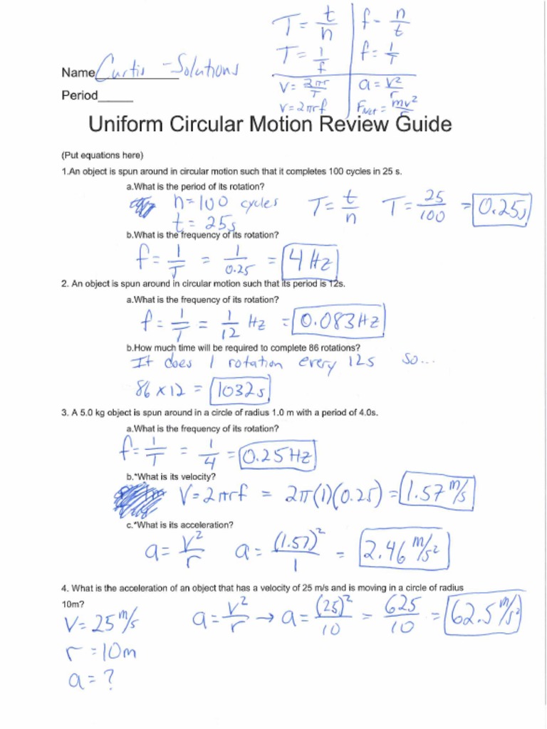 Answers For Test Review Worksheet | PDF