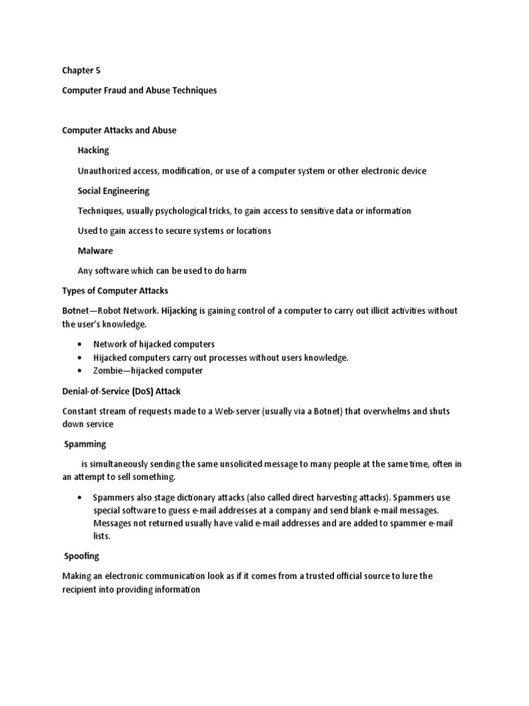 AIS Chapter 5 | PDF | Malware | Spamming
