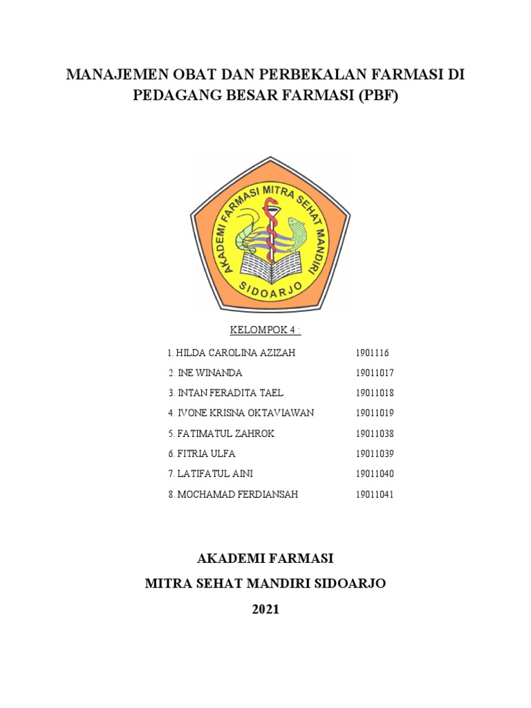 Manajemen PBF dalam Pengadaan Obat | PDF