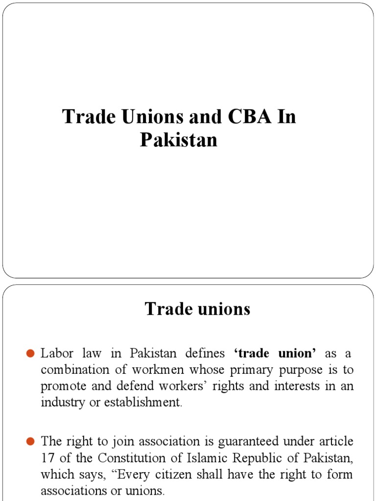 Trade Unions and CBA in Pakistan | PDF | Strike Action | Collective Agreement