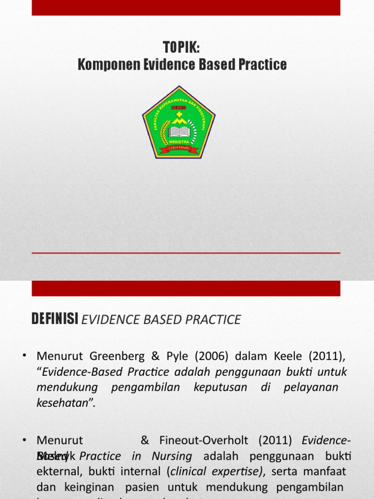 Pertemuan 2 Komponen Evidence Based Practice | PDF