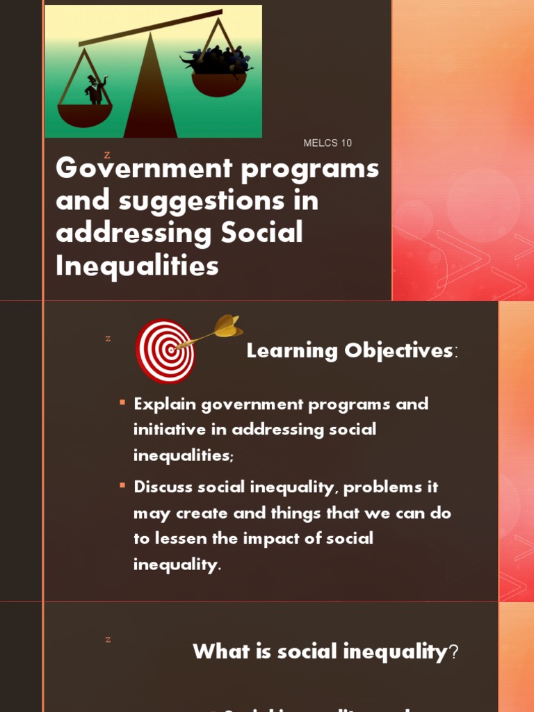 Government Programs and Suggestions in Addressing Social Inequalities ...