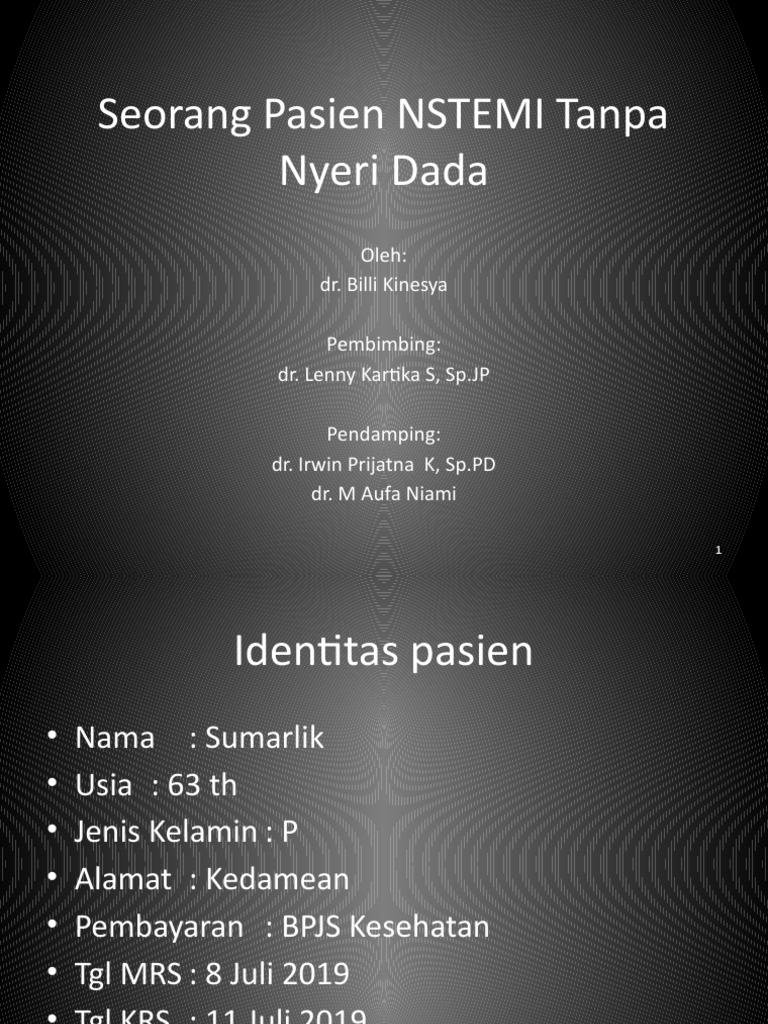 Case Report NSTEMI - Billi | PDF