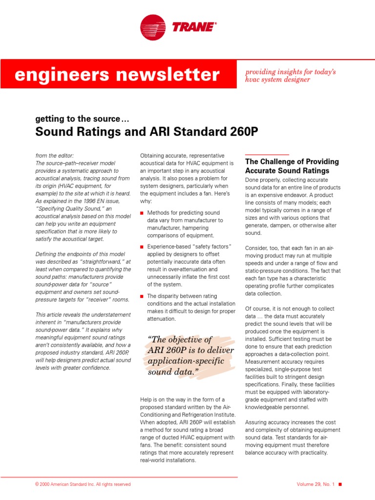 Sound Ratings & ARI Standard | PDF | Sound | Accuracy And Precision