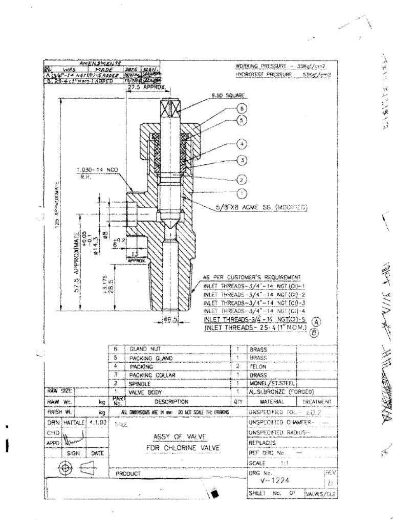 DSA 2011 03395 - Valve Drawing | PDF