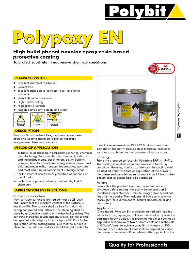 Polypoxy EN: High Build Phenol Novolac Epoxy Resin Based Protective ...