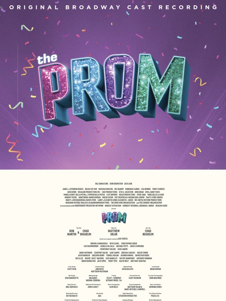 Digital Booklet - The Prom - A New Musical (Original Broadway Cast ...