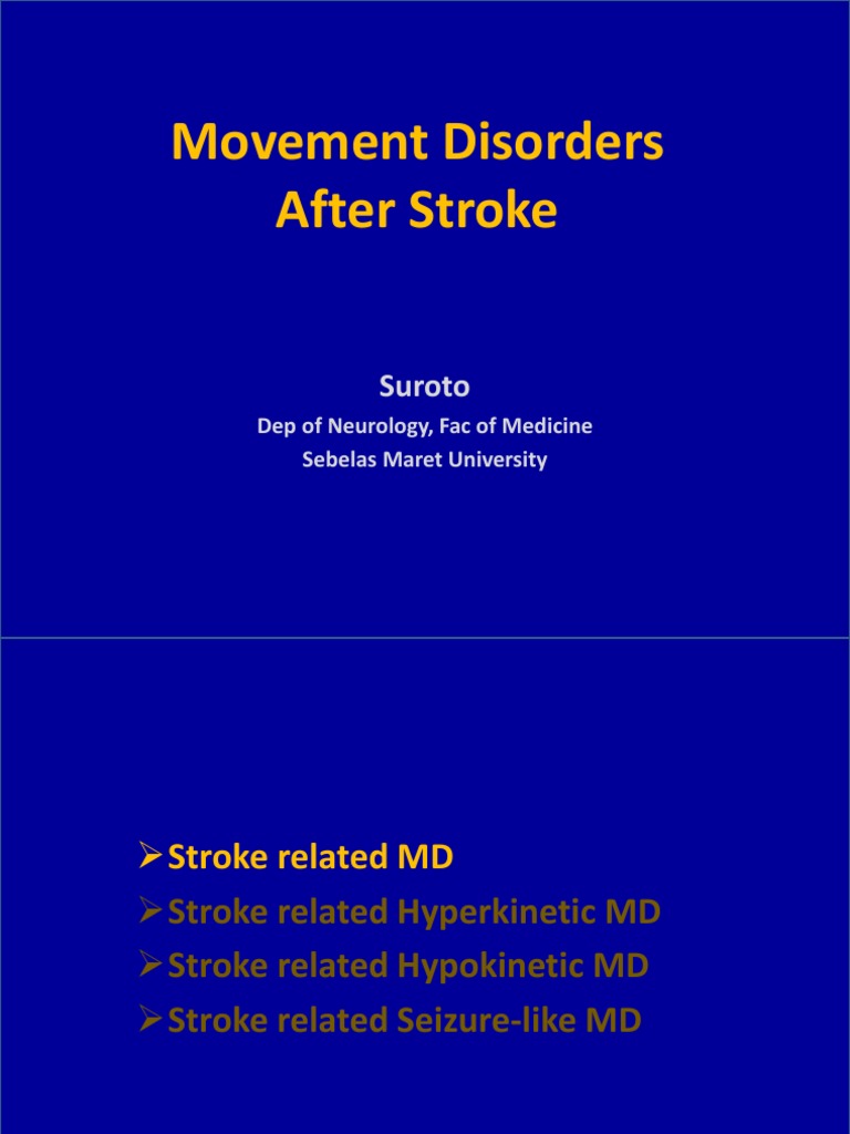 Movement Disorders After Stroke Overview | PDF | Dystonia | Stroke