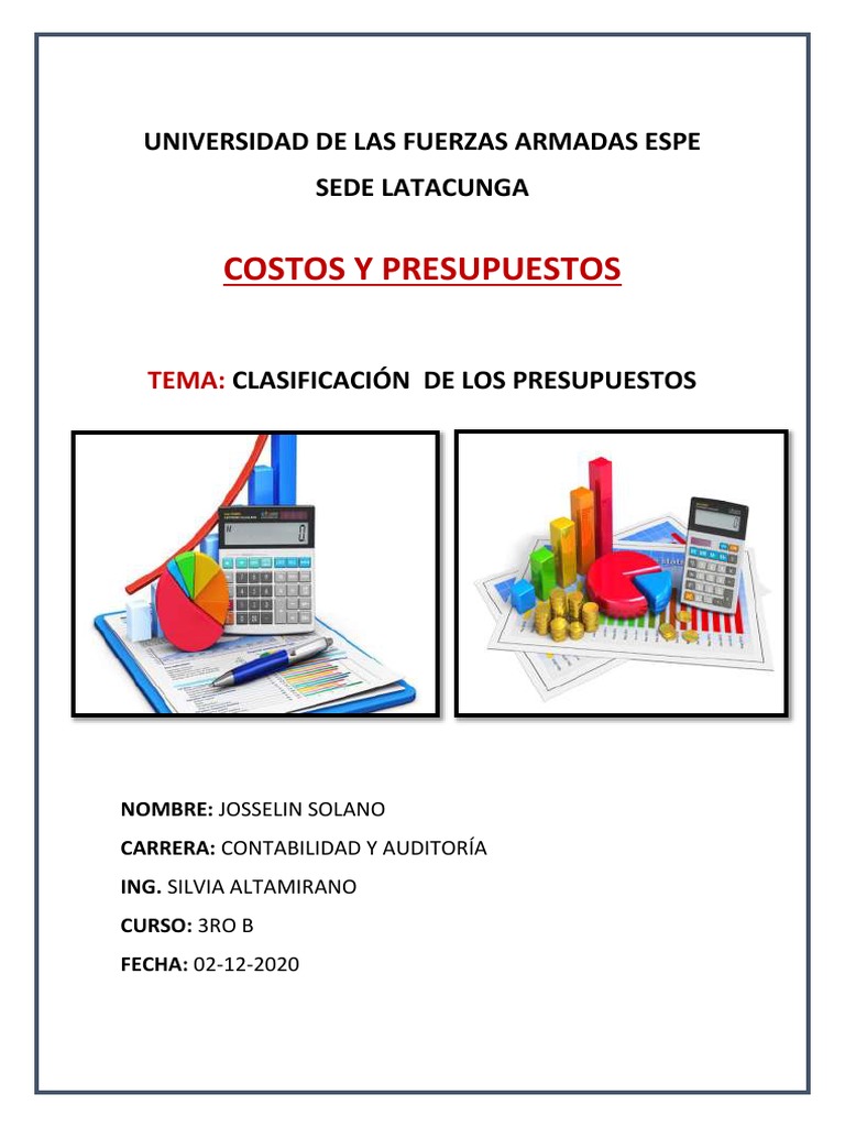 Mapa Conceptual de La Clasificación de Los Presupuestos - Josselin Solano | PDF | Presupuesto ...