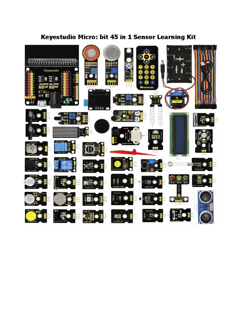 KS4009 (4010) Keyestudio Micro Bit 45 in 1 Sensor Learning Kit | PDF ...