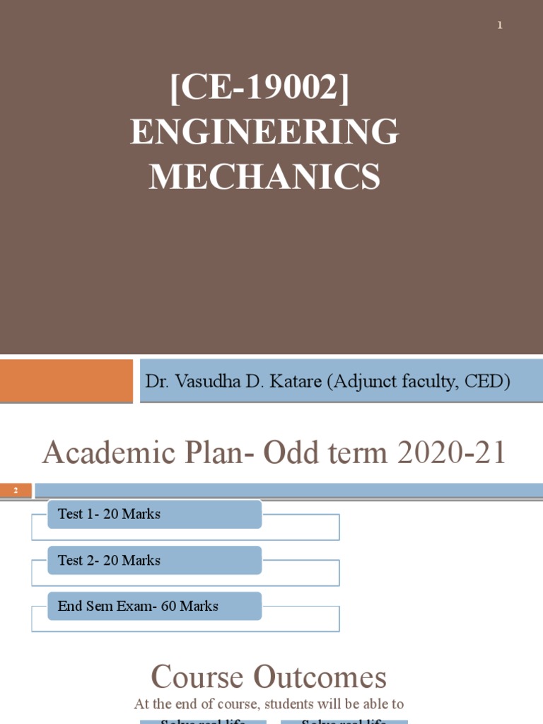 Engineering Mechanics Course Guide | PDF