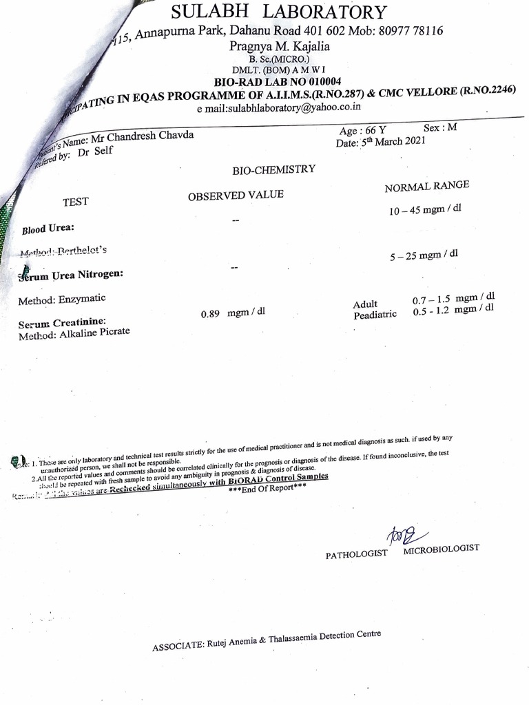 Blood Report - March 21 | PDF | Hematology | Blood