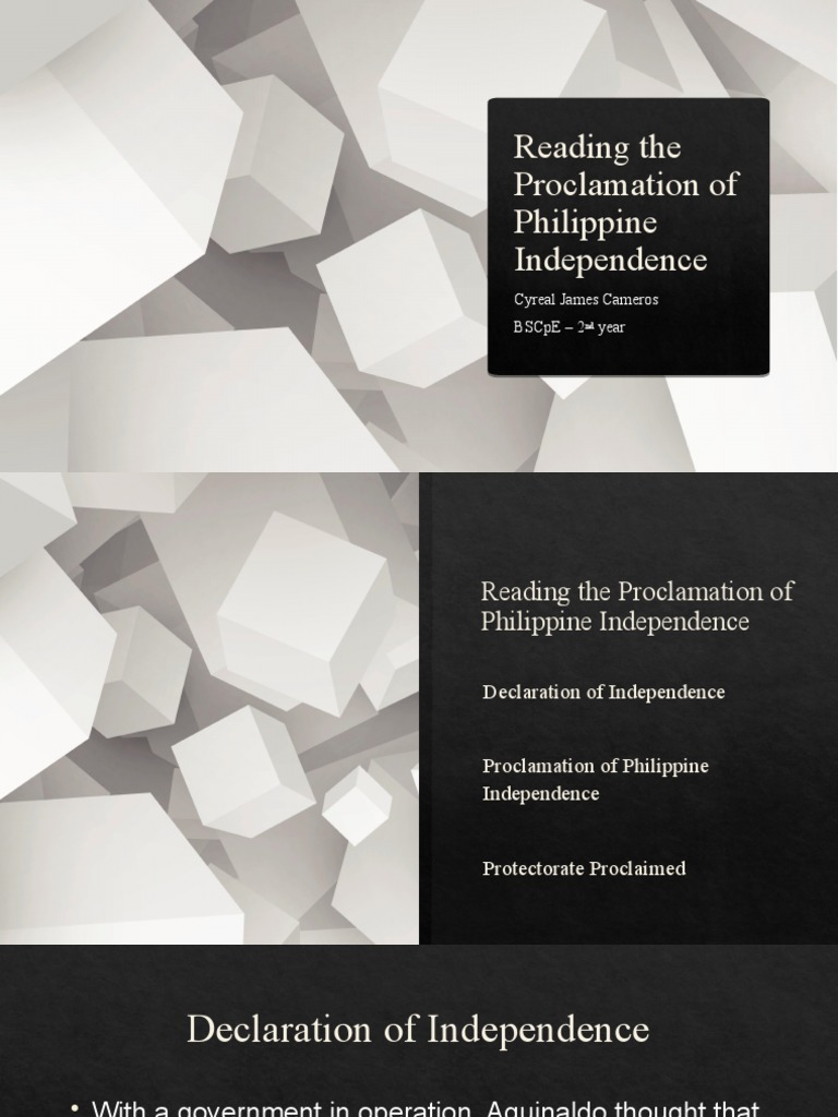 Analysis of the Key Events Surrounding the Proclamation of Philippine ...
