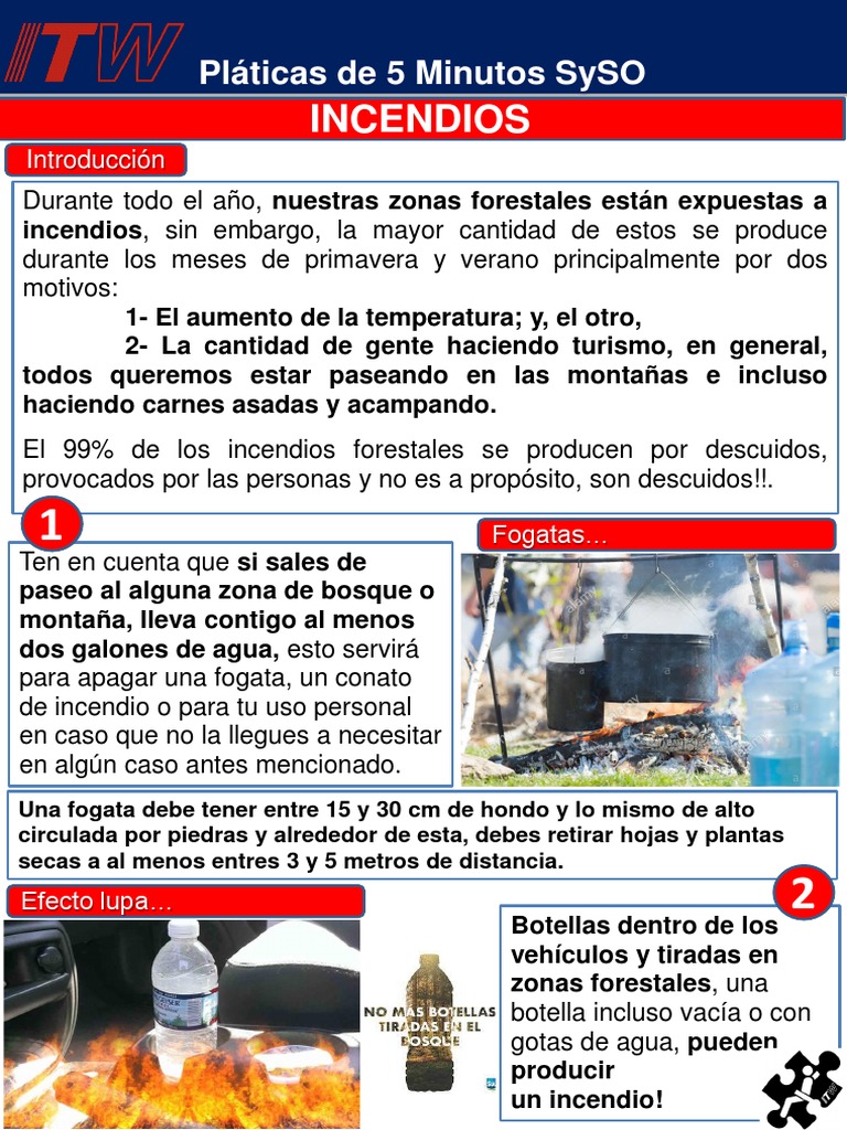 Platica de 5 Min - INCENDIOS 09 04 2021 | PDF | Fuego fatuo | Naturaleza