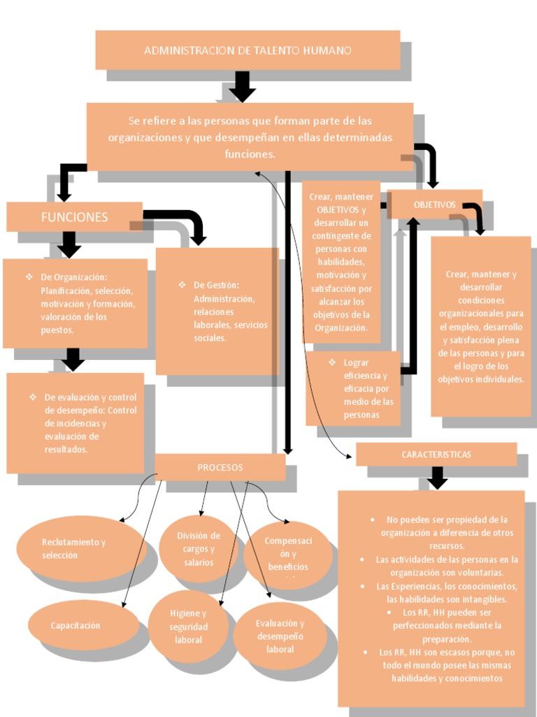 Mapa Conceptual de Administracion de Talento Humano | PDF | Reclutamiento | Evaluación
