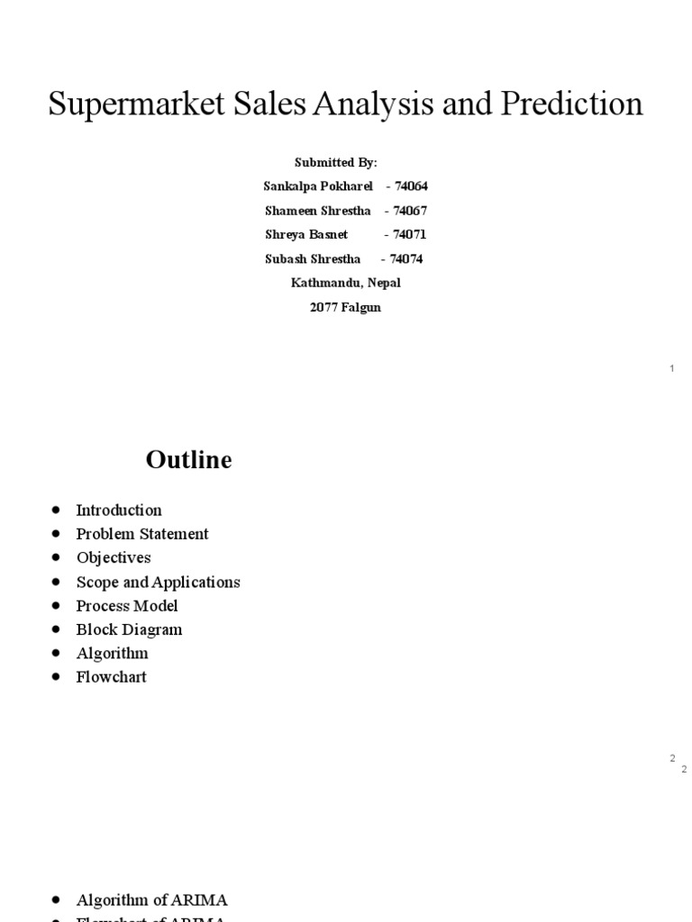 Supermarket Sales Analysis and Prediction | PDF | Autoregressive ...