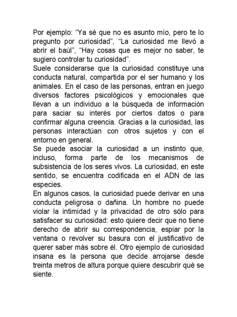La naturaleza de la curiosidad humana | PDF