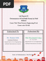 Infiltration Rate Lab Report | PDF | Soil | Fluid Dynamics