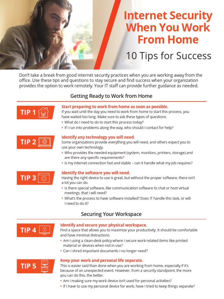 Internet Security When You Work From Home: 10 Tips For Success | PDF ...