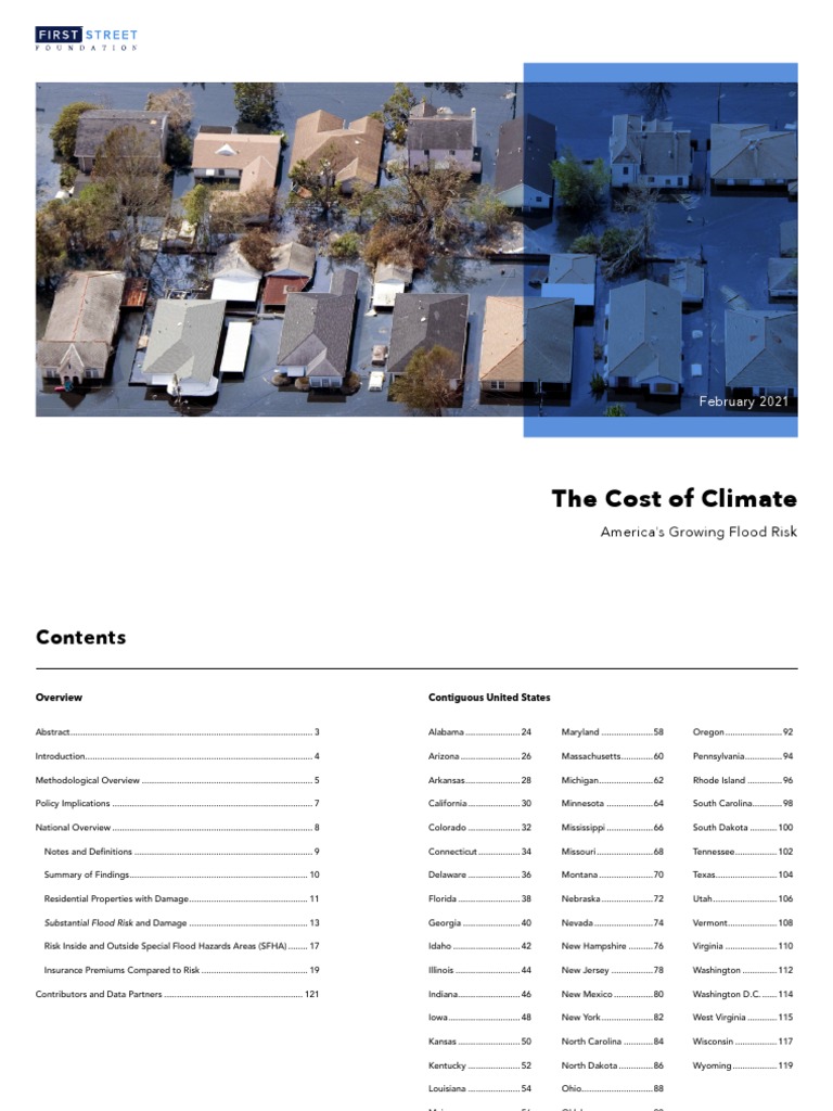 The Cost of Climate - First Street Foundation | PDF | Flood | Risk