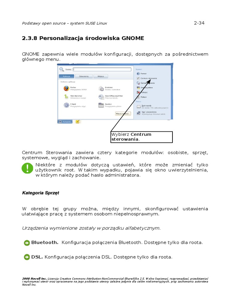 Podstawy Open Source - System SUSE Linux CZ 3 | PDF