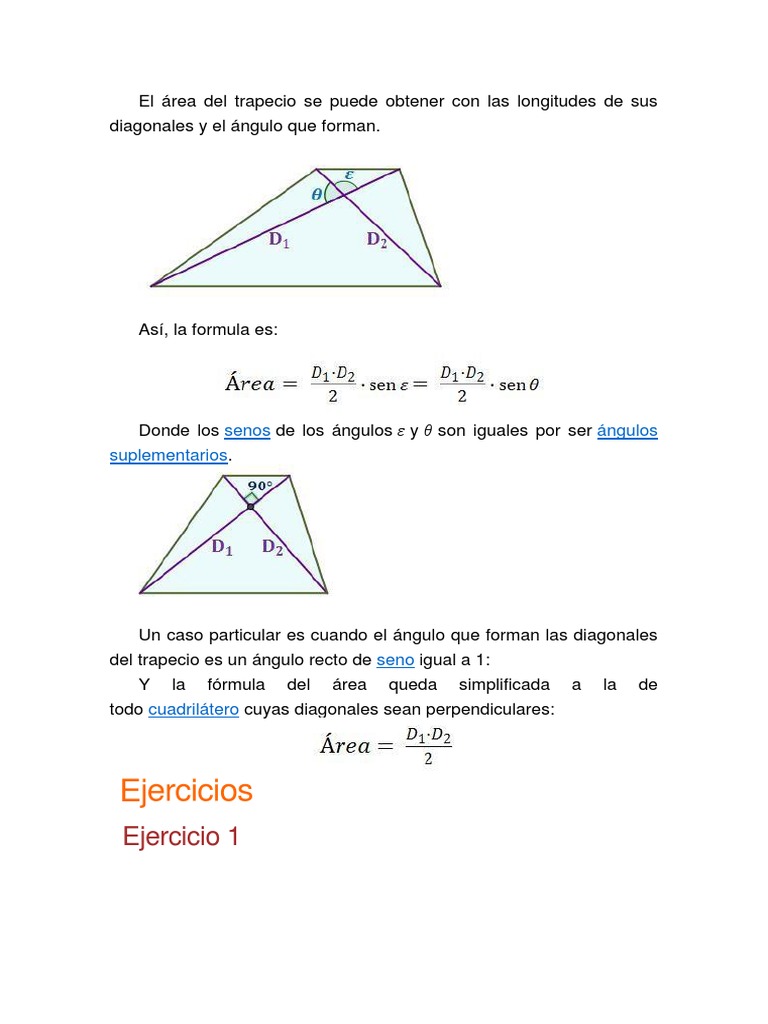 Formulas Area de Un Trapecio | PDF
