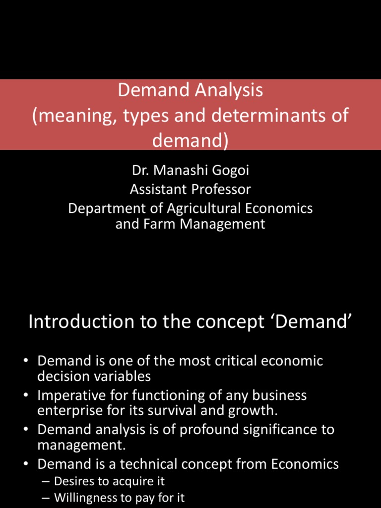 Demand Analysis (Meaning, Types and Determinants of Demand) | Download ...
