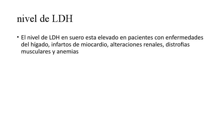 Nivel de LDH | PDF