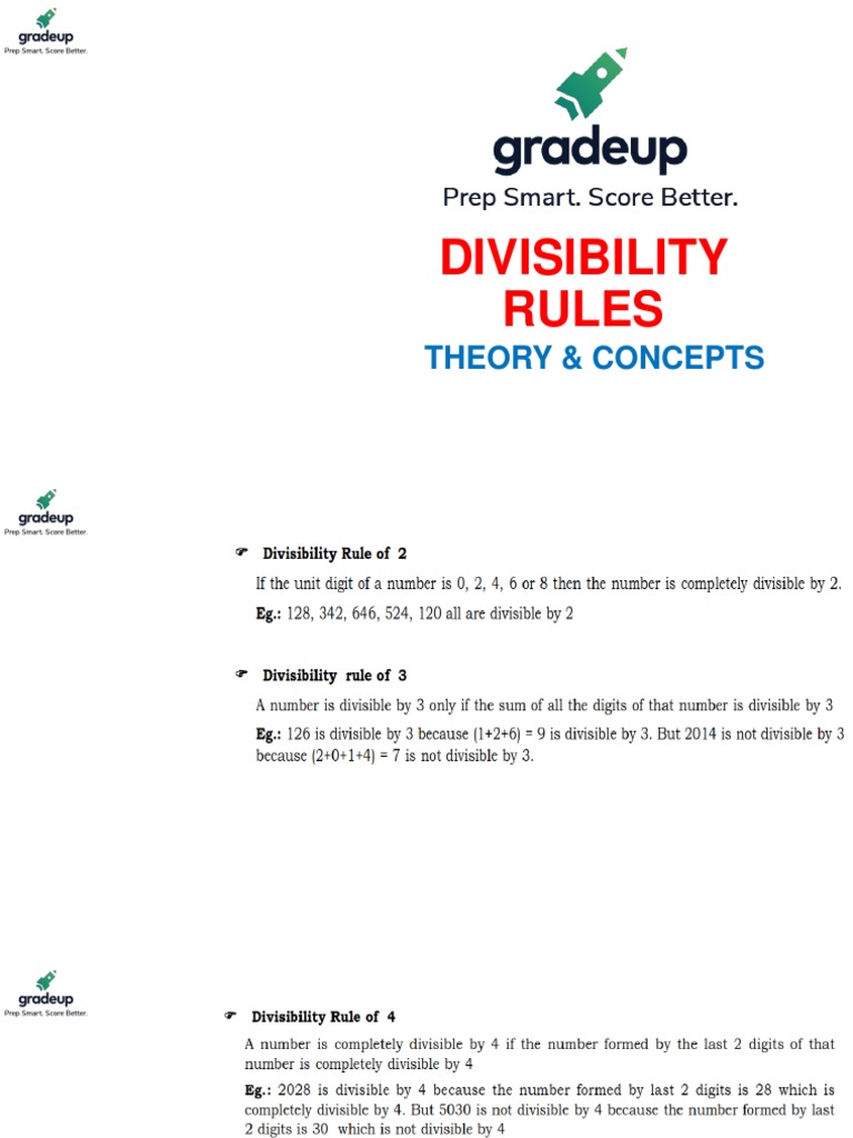 Divisibility Rules: A Guide to Understanding Common Divisibility Tests ...